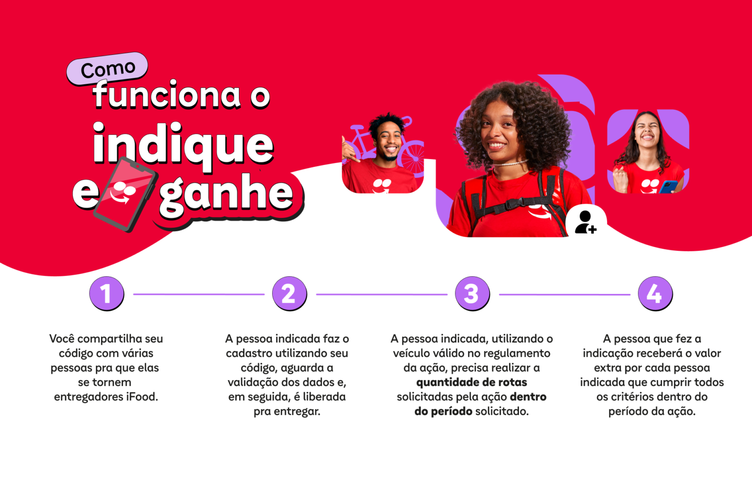 Indique pessoas para entregar com o iFood - iFood Entregadores